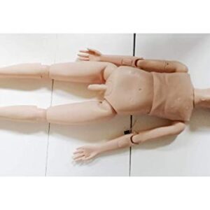 IntBuying Life Size Male Education Mannequin Model Patient Care Teaching Human Manikin Man for Education Study, Manikin for Nurse Training, Male Medical Mannequin Full Body