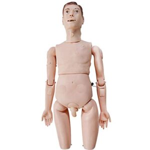 IntBuying Life Size Male Education Mannequin Model Patient Care Teaching Human Manikin Man for Education Study, Manikin for Nurse Training, Male Medical Mannequin Full Body