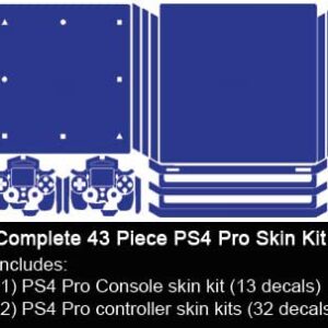 Gold Chrome Mirror - Vinyl Decal Mod Skin Kit by System Skins - Compatible with Playstation 4 Pro Console