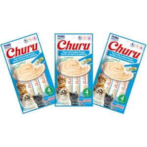 inaba churu tuna with scallop recipe lickable purée natural cat treats 12 tubes