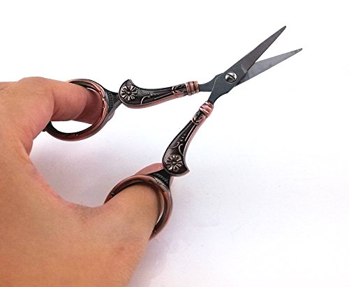 yueton Vintage European Style Needlework Embroidery Scissors (Copper)