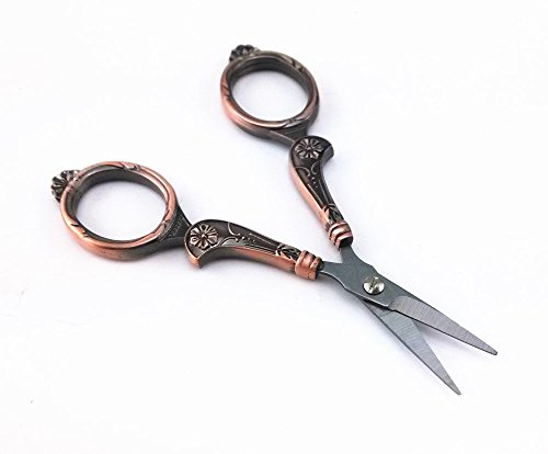 yueton Vintage European Style Needlework Embroidery Scissors (Copper)