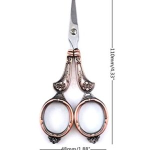 yueton Vintage European Style Needlework Embroidery Scissors (Copper)