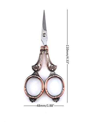 yueton Vintage European Style Needlework Embroidery Scissors (Copper)