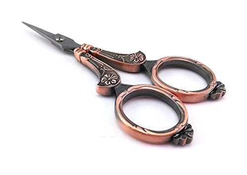 yueton Vintage European Style Needlework Embroidery Scissors (Copper)