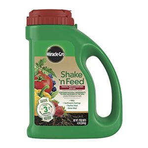 miracle-gro shake 'n feed tomato, fruit & vegetable plant food, plant fertilizer, 4.5 lbs.