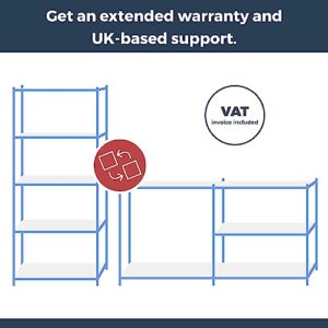 G-Rack | 5 Tier Garage Shelving Units | Metal Shelving Storage | Heavy-Duty Organization Racks | Adjustable Shelves | 2000LB Capacity | Ideal for Workshop, Shed, Office - 59D x 30W x 12H (Blue)