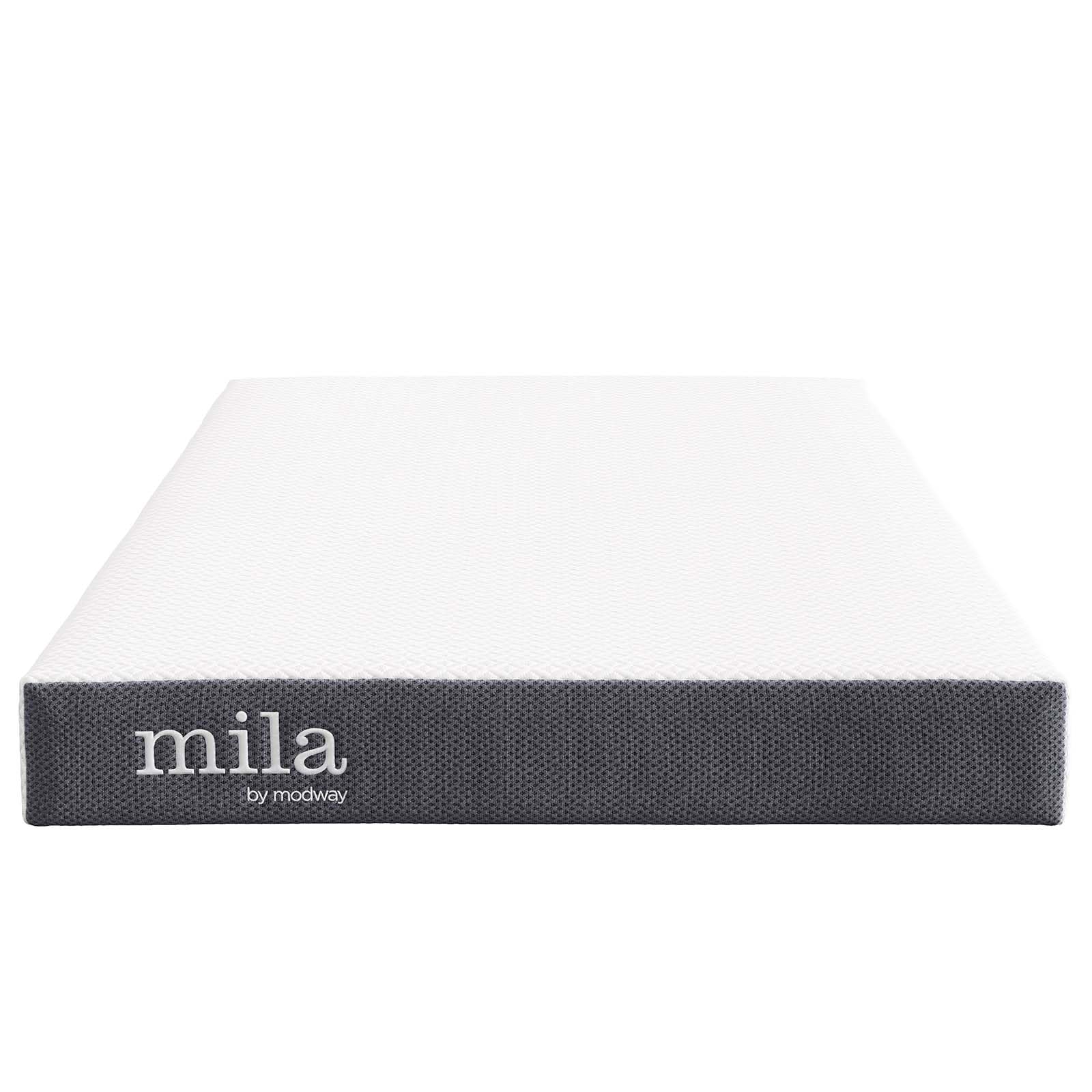 Modway Mila 6” Twin Mattress - Firm 6 Inch Twin Mattress - 10-Year Warranty ,White