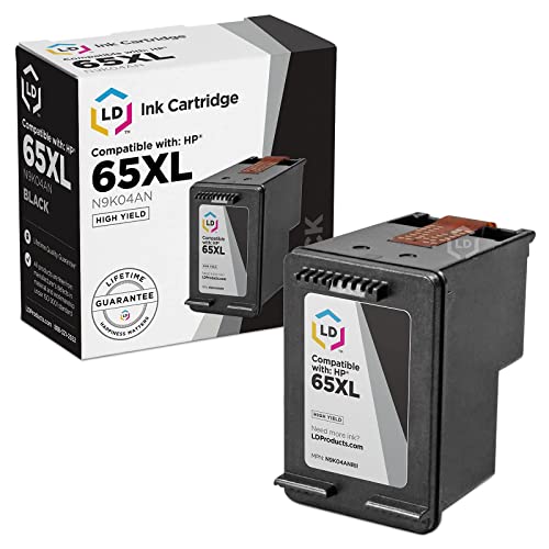 LD Products Remanufactured Ink Cartridge Replacements for 65XL N9K04AN HP 65xl Black Ink Cartridge High Yield for HP Deskjet 2652, 3722, 3730, 3732, Envy 500 Series 5010, 5020, 5032, 5052 (Black)