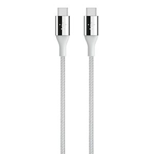 belkin mixit duratek kevlar usb-c (usb type c) to usb-c cable, 4 feet (silver)