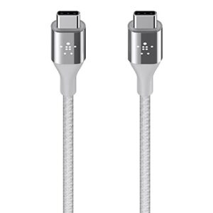 Belkin MIXIT DuraTek Kevlar USB-C (USB Type C) to USB-C Cable, 4 Feet (Silver)