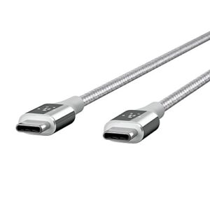 Belkin MIXIT DuraTek Kevlar USB-C (USB Type C) to USB-C Cable, 4 Feet (Silver)