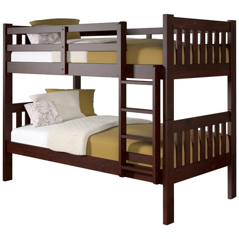 Donco Kids Austin Mission Twin Over Twin Cappuccino Bunkbed