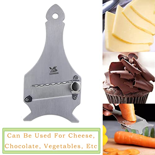 MSY BIGSUNNY 6.5" Truffle Slicer Stainless Steel Chocolate Truffle Shaver With Adjustable Blade Cutter Cheese Scraper Garlic Vegetable Peeler