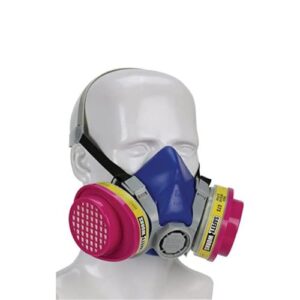 Safety Works SWX00320 Multi-Purpose Respirator Half-Mask Niosh Ov/AG/P100, Grey/Blue