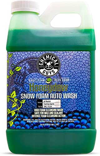 Chemical Guys CWS_110_64 Honeydew Snow Foam Car Wash Soap (Works with Foam Cannons, Foam Guns or Bucket Washes) Safe for Cars, Trucks, Motorcycles, RVs & More, 64 fl oz (Half Gallon), Honeydew Scent