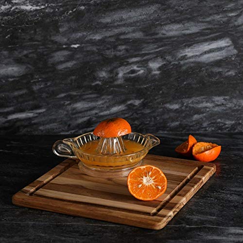 TeakHaus Edge Grain Cutting/Serving Board + Juice Canal (Square) | 11.75" x 11.75" x 0.5"