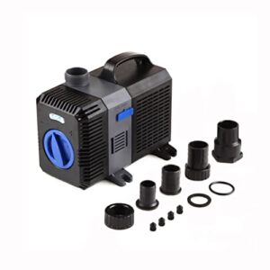 trupow flow adjustable frequency electric inline garden submersible pond filter pump for fish tank fountain aquarium waterfall koi salt fresh water (1000gph)