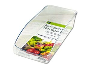 bulk buys refrigerator storage bin, 6" x 13" x 3.1", clear