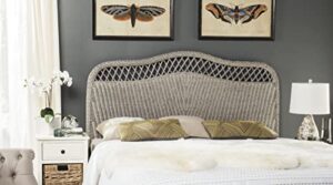 safavieh home collection sephina antique grey rattan headboard (queen)