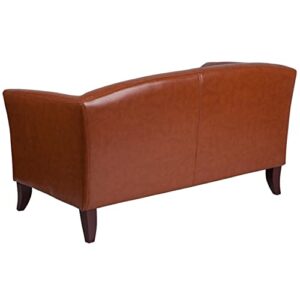 Flash Furniture HERCULES Imperial Series Cognac LeatherSoft Loveseat