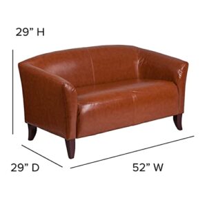 Flash Furniture HERCULES Imperial Series Cognac LeatherSoft Loveseat