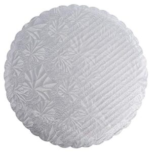 12" Silver Scalloped Edge Cake Boards, 6 ct