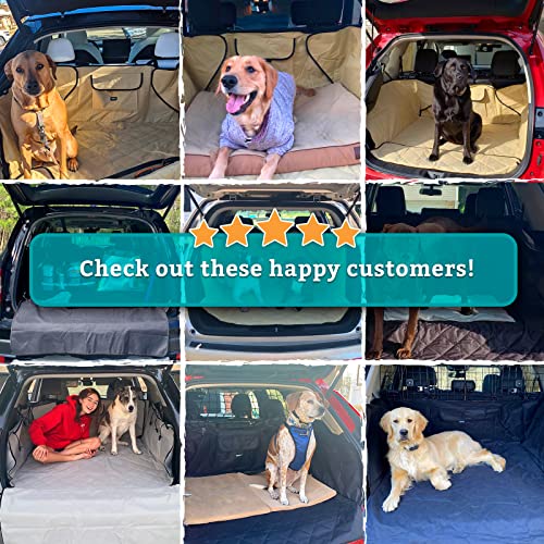 FrontPet Cargo Cover for Dogs, Water Resistant Pet Cargo Liner Dog Seat Cover Mat for SUVs Sedans Vans with Bumper Flap Protector, Non-Slip, Backseat Cover, Trunk Liner Universal Fit (X-Large/Black)