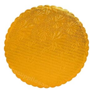 9" Gold Scalloped Edge Cake Boards, 6 ct