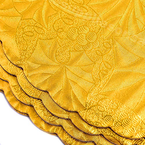 9" Gold Scalloped Edge Cake Boards, 6 ct