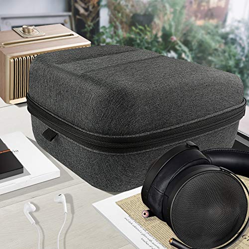 Geekria Shield Case for Large-Sized Over-Ear Headphones, Replacement Protective Hard Shell Travel Carrying Bag with Cable Storage, Compatible with ATH-WP900, Sony MDR-Z7M2 Headsets (Dark Grey)