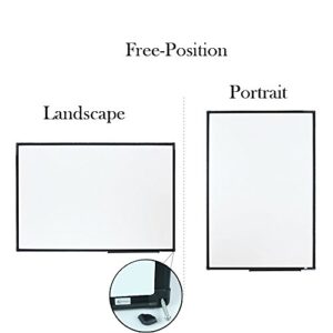 Lockways Magnetic Dry Erase White Board, 36" x 24" Whiteboard, Black Aluminium Framed Presentation Memo Board for School, Home, Office