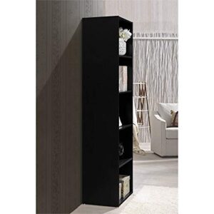 Hodedah Import 5 Shelf Bookcase, Black