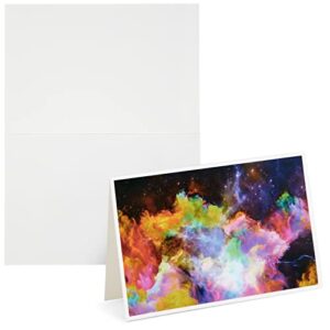 48 Pack Blank Cards and Envelopes Bulk, Space Cosmos Galaxy All Occasion Greeting Card for Thank You, Birthday, New Year (4x6 in) (10x15cm)