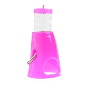 kathson 2 in 1 80ML Hamster Water Bottle Holder Dispenser With Base Hut Small Pet Nest