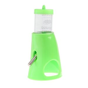 kathson 2 in 1 80ML Hamster Water Bottle Holder Dispenser With Base Hut Small Pet Nest