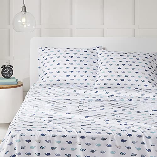 MI ZONE Printed Sheets, Twin, Blue