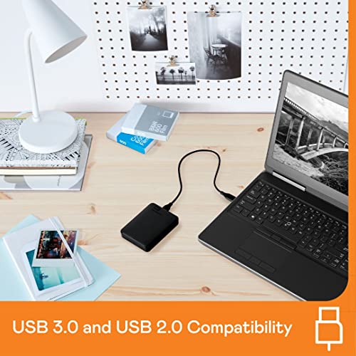 WD 2TB Elements Portable HDD, External Hard Drive, USB 3.0 for PC & Mac, Plug and Play Ready - WDBU6Y0020BBK-WESN