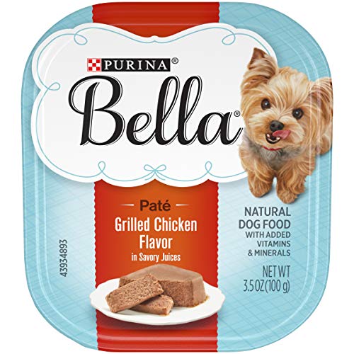 Purina Bella Natural Small Breed Pate Wet Dog Food, Grilled Chicken Flavor in Savory Juices - (12) 3.5 oz. Trays