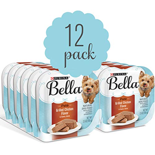 Purina Bella Natural Small Breed Pate Wet Dog Food, Grilled Chicken Flavor in Savory Juices - (12) 3.5 oz. Trays