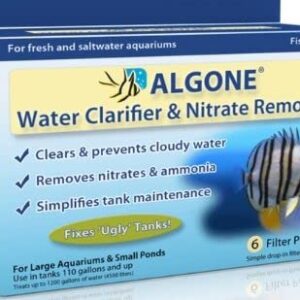 (3 Packs) Large Algone Aquarium Water Clarifier and Nitrate Remover