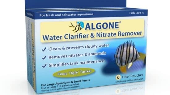 (3 Packs) Large Algone Aquarium Water Clarifier and Nitrate Remover