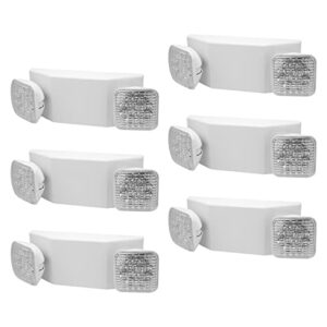 etoplighting [6 pack] led emergency exit light - standard square head ul924, el5c12x6