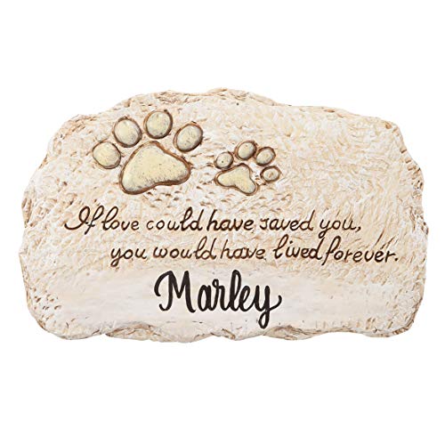 Fox Valley Traders Personalized Forever Pet Memorial, Customized Indoor/Outdoor Resin Garden Stone, Loss of Pet Sympathy Gift