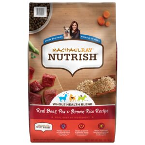 rachael ray nutrish premium natural dry dog food, real beef, pea, & brown rice recipe, 40 pounds (packaging may vary)