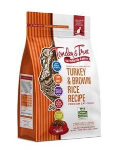 tender & true antibiotic-free turkey & brown rice recipe cat food, 3 pound(pack of 1)