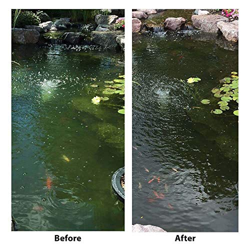 CrystalClear PondShock Ball, Natural Enzymes & Live Bacteria, Freshwater Clarifier Shock Treatment, Muck & Sludge Remover for Small Pond & Outdoor Water Garden Ponds, Koi Fish & Aquatic Plants Safe