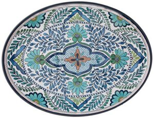 certified international talavera melamine 18" x 13.5" oval platter, multicolor