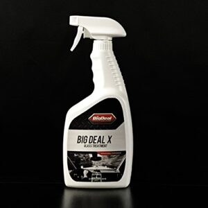 bigdeal car care window cleaner + water repellant, glass treatment spray bottle 32 ounces