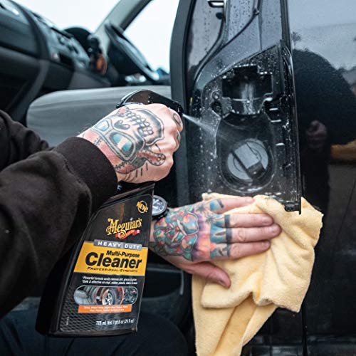 Meguiar's G180224EU Heavy Duty Multi-Purpose Cleaner 709ml Professional Strength, cleans wheel arches, tyres, vinyl, trim, carpet, fabric, upholstery, rubber, metal, chrome and more